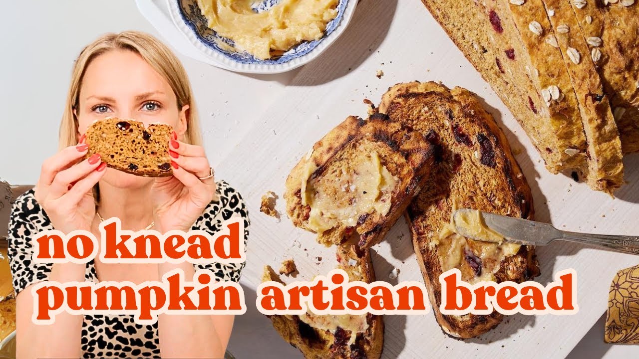 No-Knead Pumpkin Cranberry Walnut Harvest Bread | from The Ambitious ...