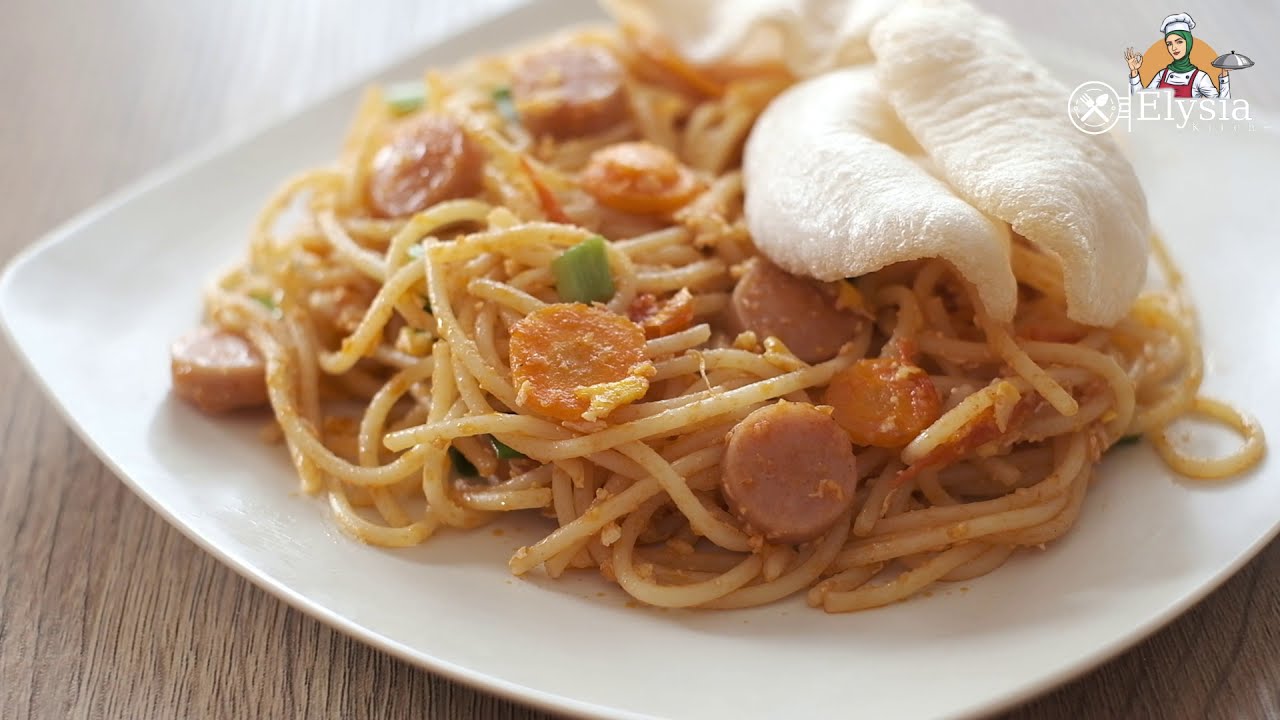 Inspirasi menu sahur dan berbuka puasa - RESEP SPAGHETTI SOSIS - YouTube