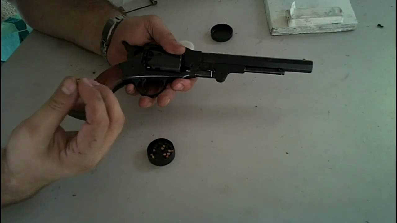Loading my Roger and Spencer cap & ball revolver - YouTube