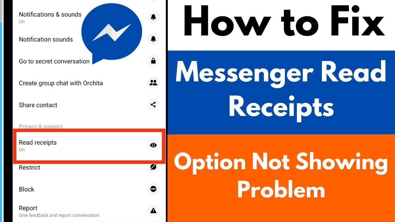 How to Fix Messenger Read Receipts Option Not Showing Problem - YouTube