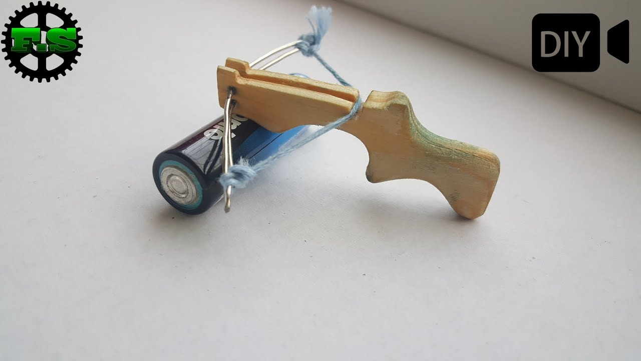Making a mini spring crossbow - YouTube