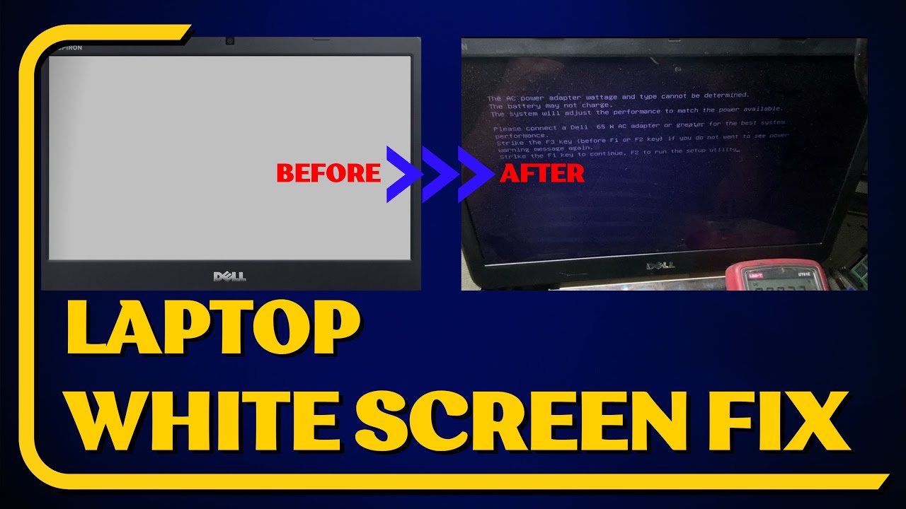 How to fix Laptop White Screen | White display | White Screen ...
