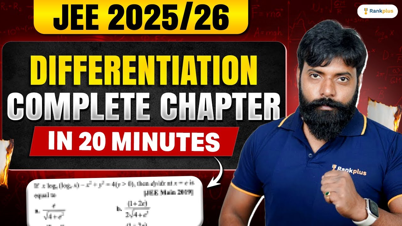 Master Differentiation in 20 Minutes | Physics | JEE 2025/26 | Manoj ...