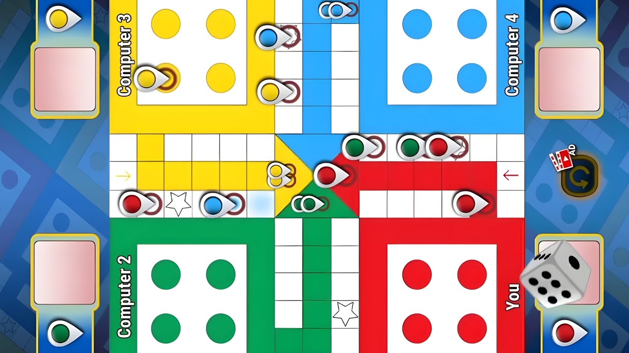 Ludo Game In 4 Players | Ludo King 4 Players | Ludo Gameplay - YouTube