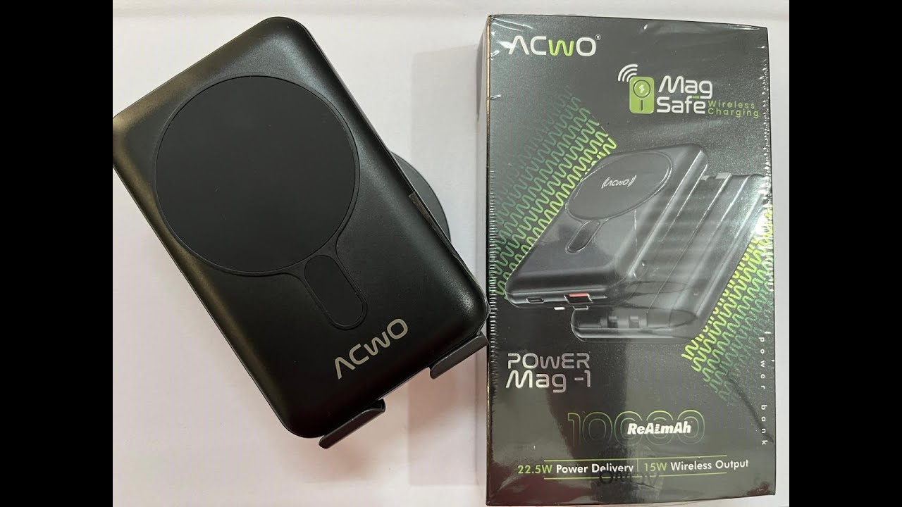 ACWO power mag1{unboxing part 2} MagSafe Compatible Nano Power Bank ...