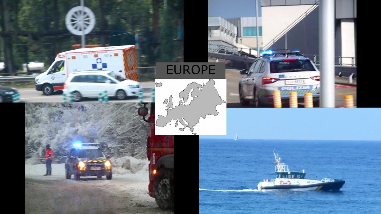 COMPILATION OF EMERGENCY VEHICLES ACROSS EUROPE - YouTube