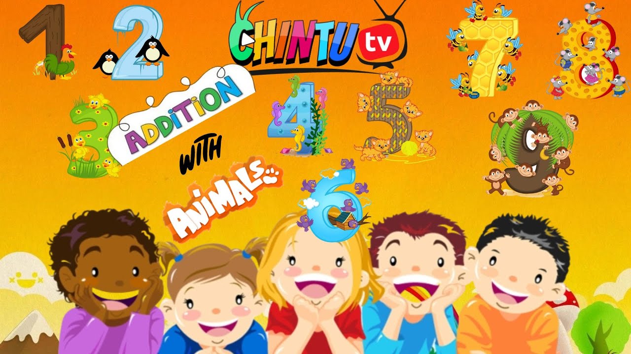 CHINTU TV : Addition With Animals For Kids. - YouTube