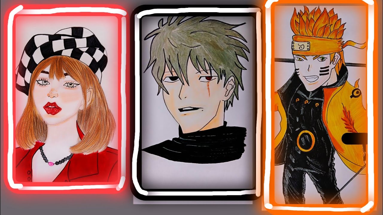 How to draw Anime Characters - Light Yagami, Naruto Uzumaki - YouTube