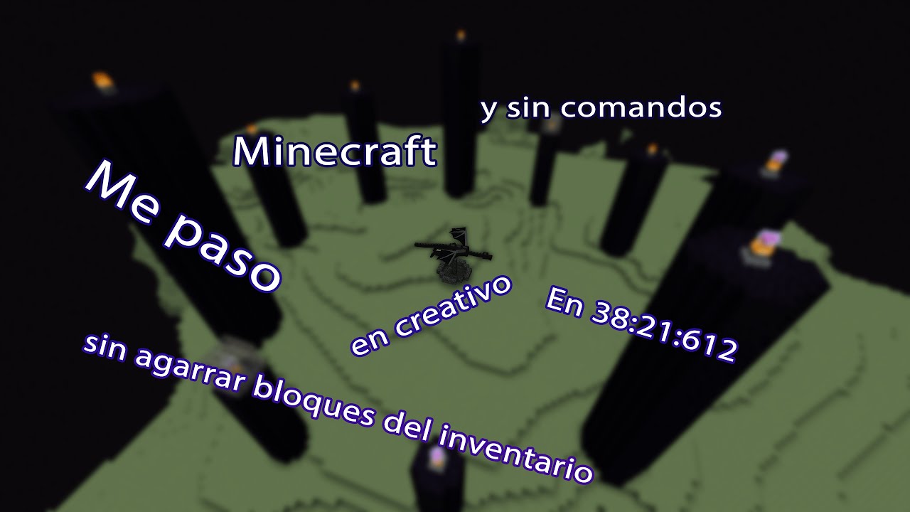 Me paso Minecraft en creativo sin comandos y sin sacar bloques del ...