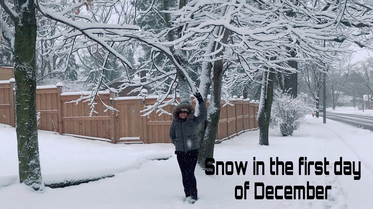 Snow/ First day of December - YouTube