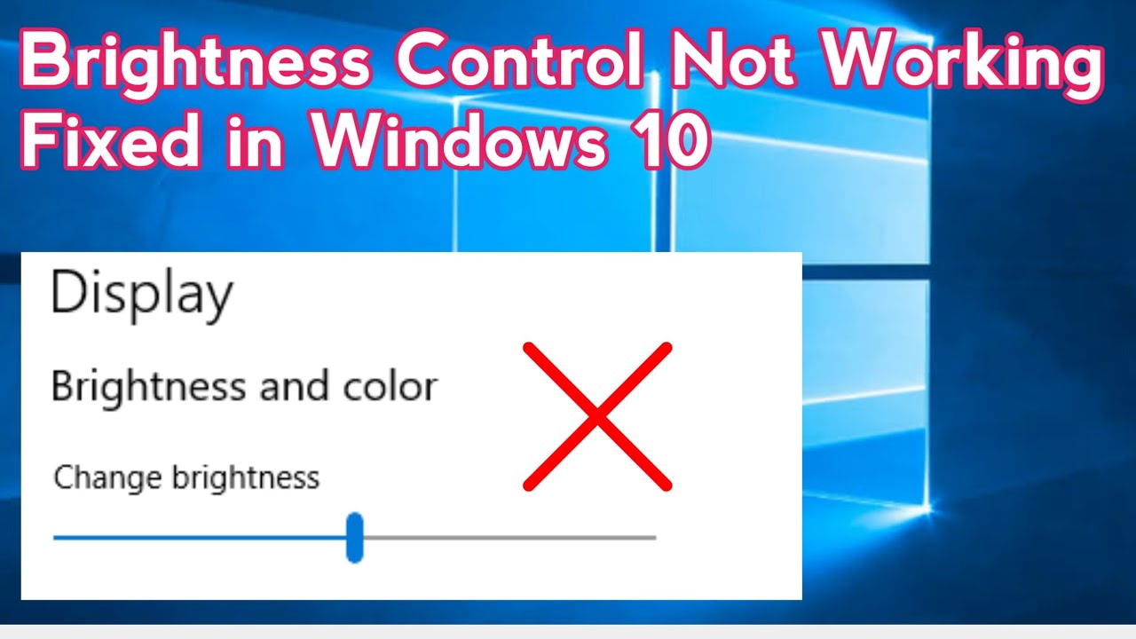 How to Fix Windows 10 Brightness Problem | Brightness Option not ...