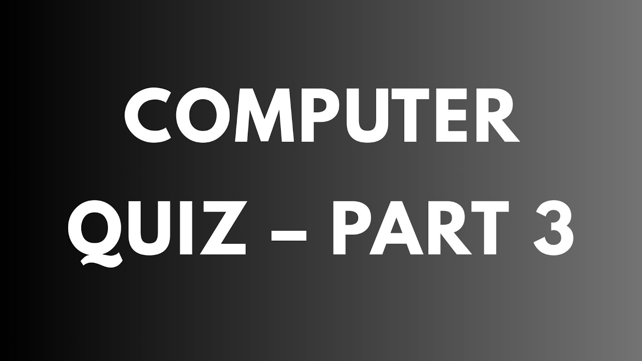 Computer MCQ Questions with Answers | Computer Basics Quiz Part 3 ...