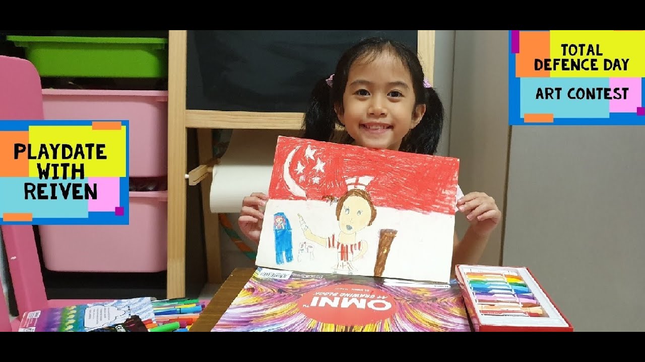 My entry for Total Defence Day art contest!! - PCF Sparklelots K2 - YouTube