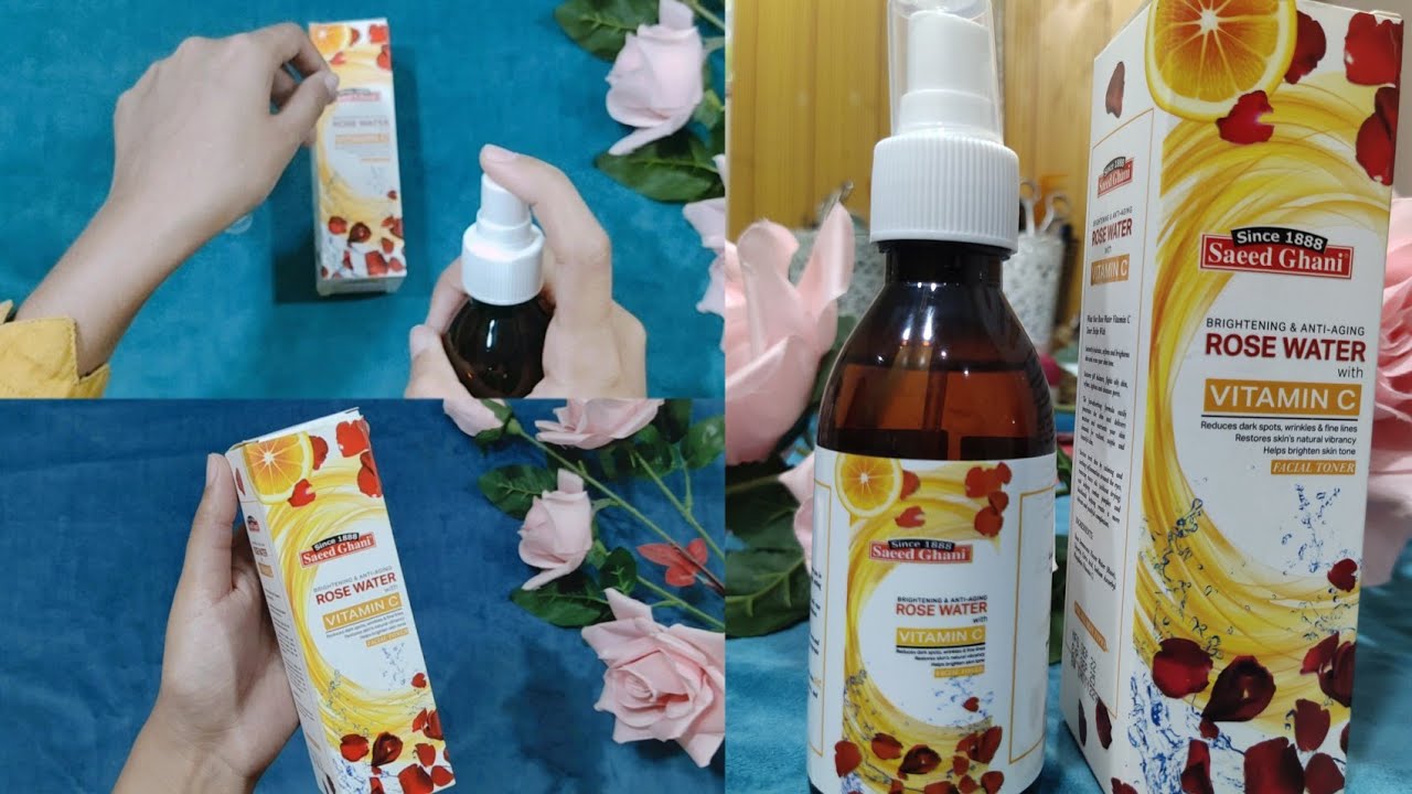 Rose Water Toner With Vit C || Review || Saeed ghani - YouTube