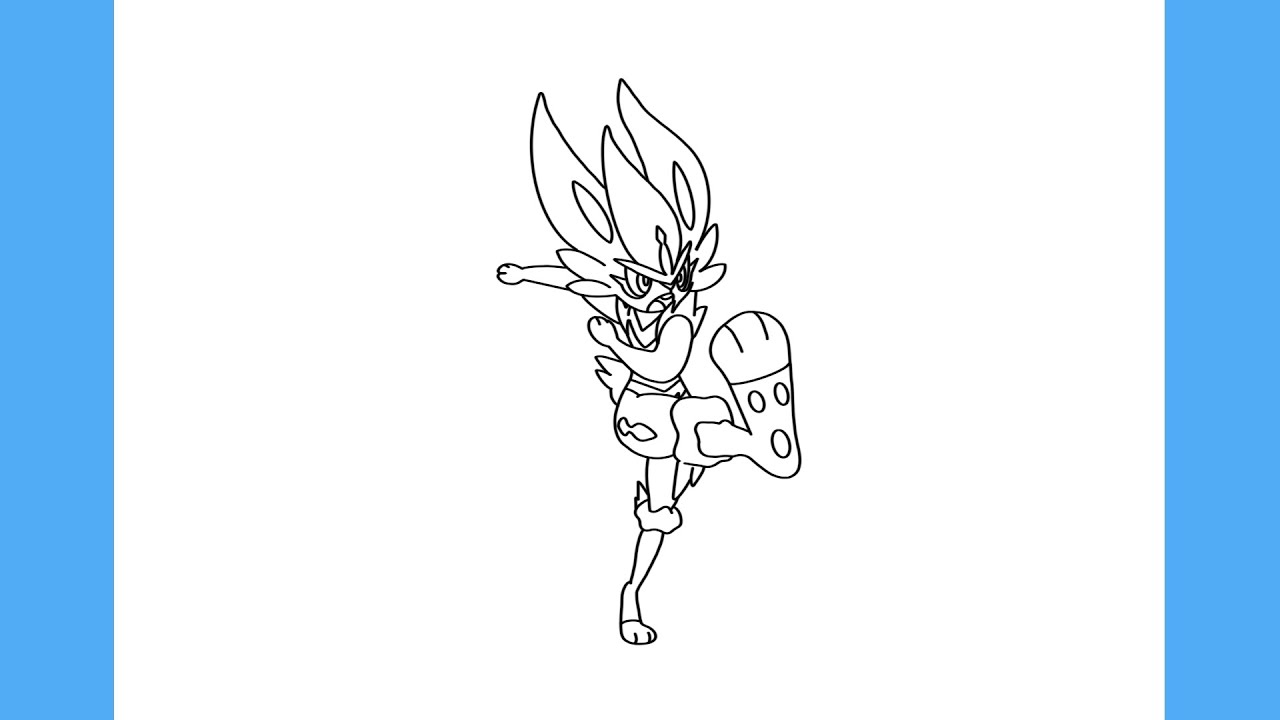 HOW TO DRAW POKÉMON CINDERACE - HOW TO DRAW POKÉMON - YouTube