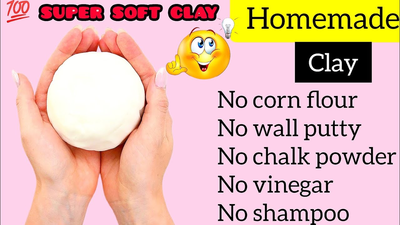 How to make clay with home ingredients🤔 || easy clay making at home ...