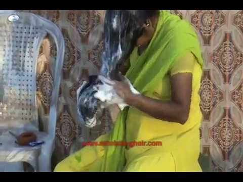 Long Hair Women Washing Her Hair - YouTube