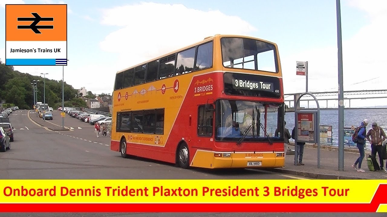 Onboard Dennis Trident Plaxton President 3 Bridges Shuttle Bus - YouTube