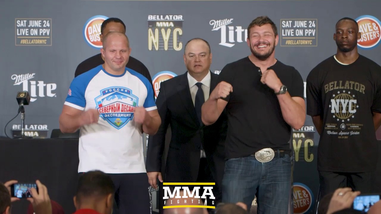 Bellator NYC Press Conference Staredowns (w/commentary) - MMA Fighting ...
