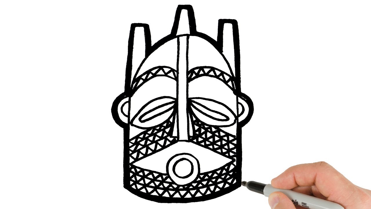 How to Draw African Mask | Easy Drawing Tutorial - YouTube