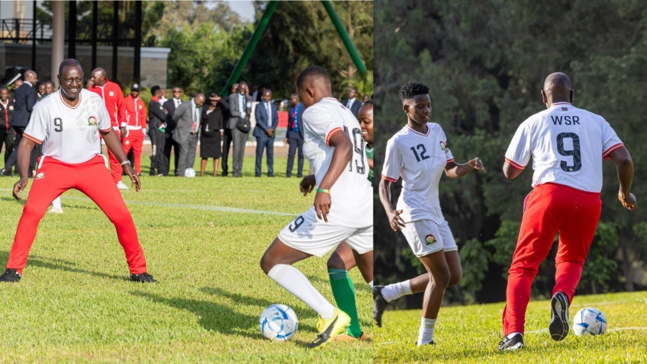 WOW!! See President Ruto playing football like a pro as he flags off ...