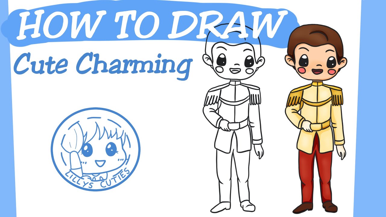 Cinderella And Prince Charming Drawing Easy