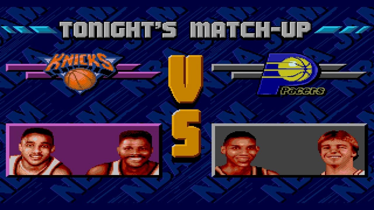 NBA Jam SEGA CD Playthrough - New York Knicks vs Indiana Pacers - YouTube