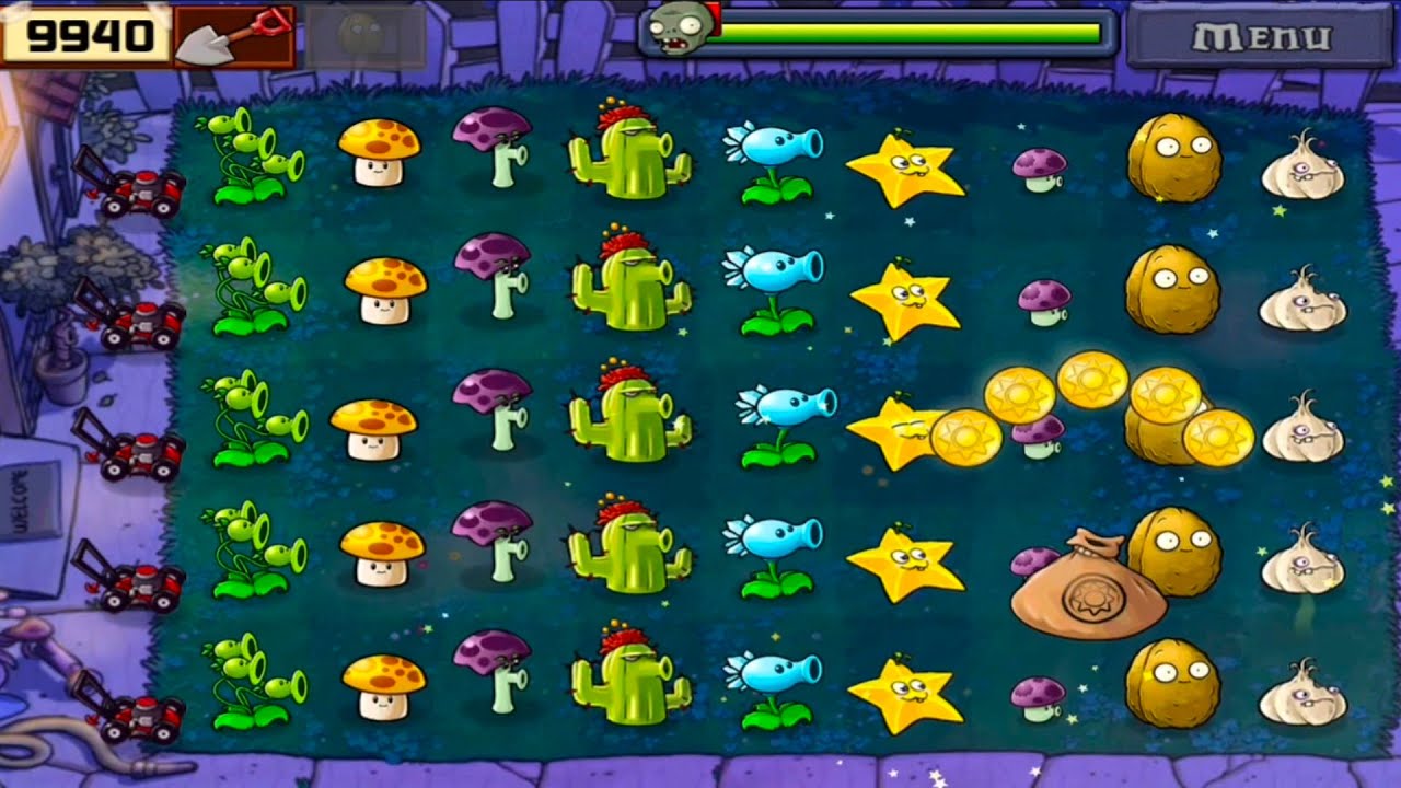 SURVIVAL || Plants Vs Zombies : Night 1-5 flags completed. - YouTube