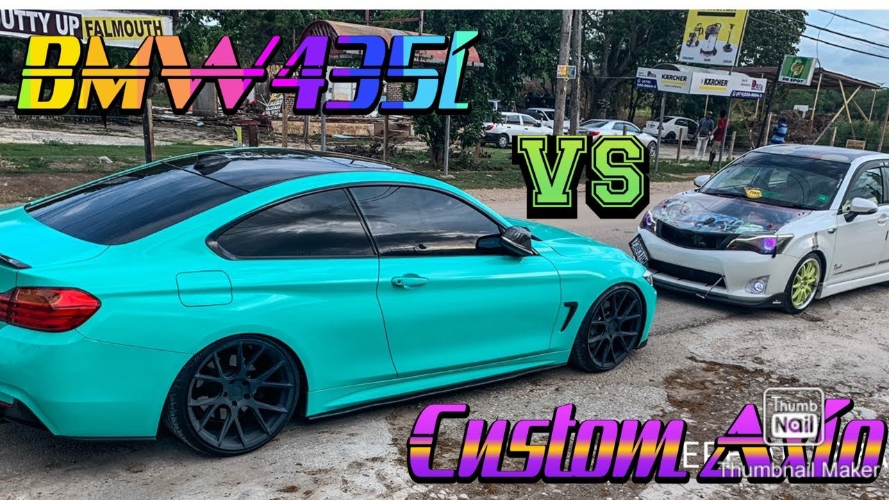 BMW 435i VS CUSTOM TOYOTA AXIO - YouTube