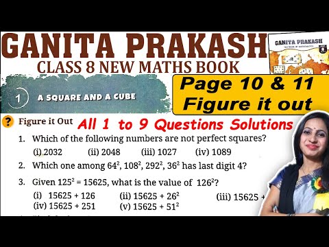 Class 8 Maths Ganita Prakash Solutions | Chapter 1 A Square and A cube | Page 10 & 11 Solutions
