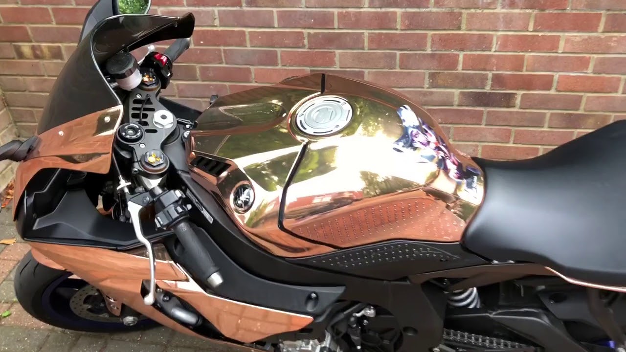Taking delivery of my Yamaha R1 Rose gold and two Brother exhaust - YouTube