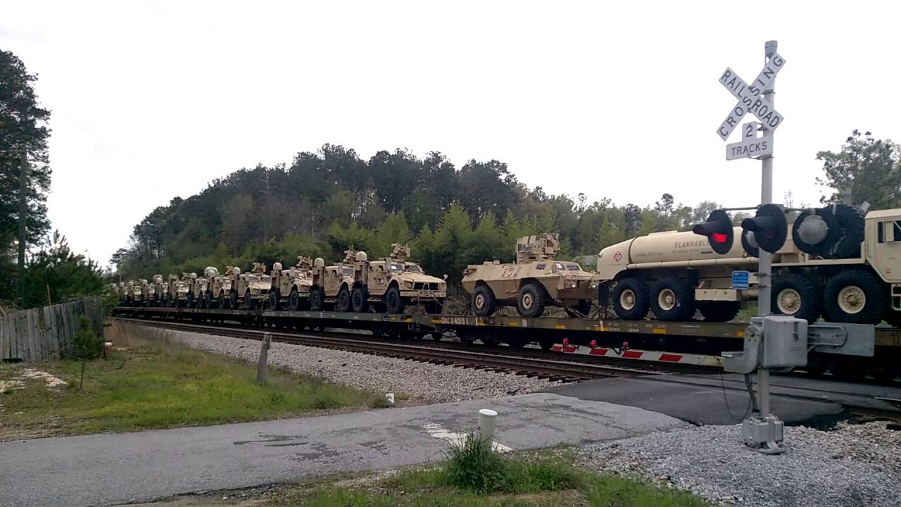 CSX military train at Miles - YouTube