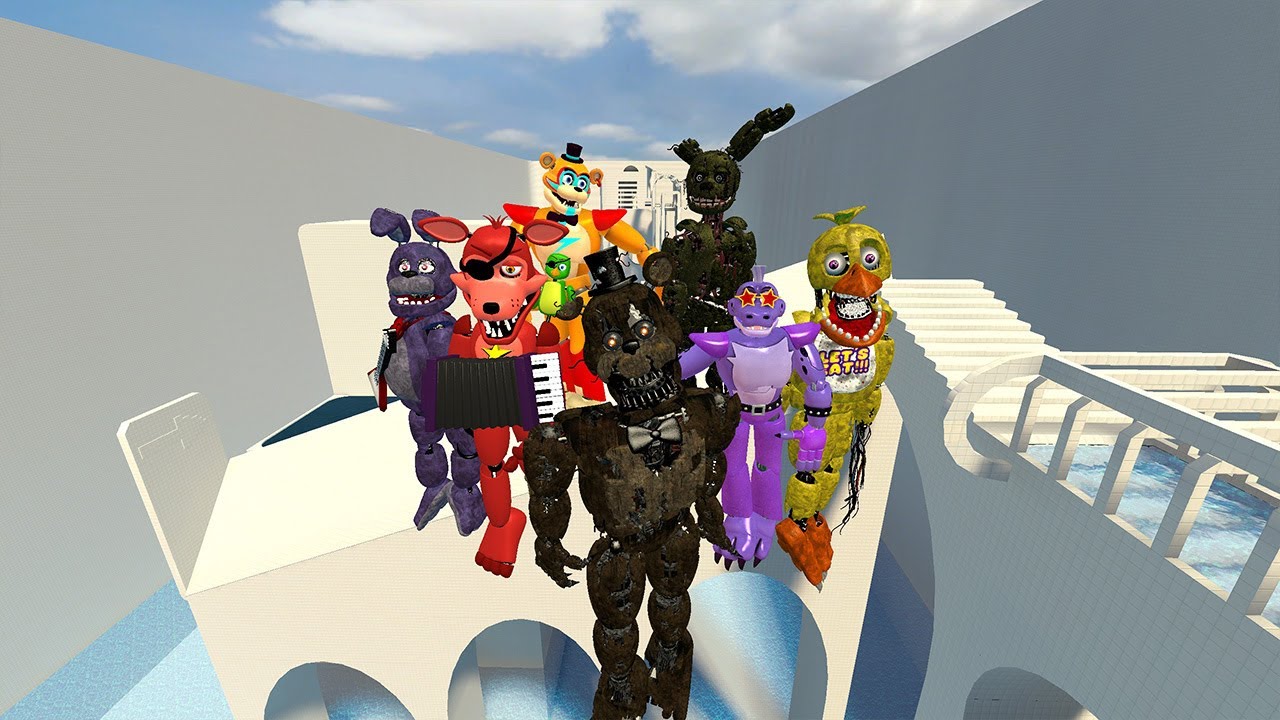 HYPER DESTROYING FNAF MOVIE ANIMATRONIC INTO STONE STATUES In Boneworks ...