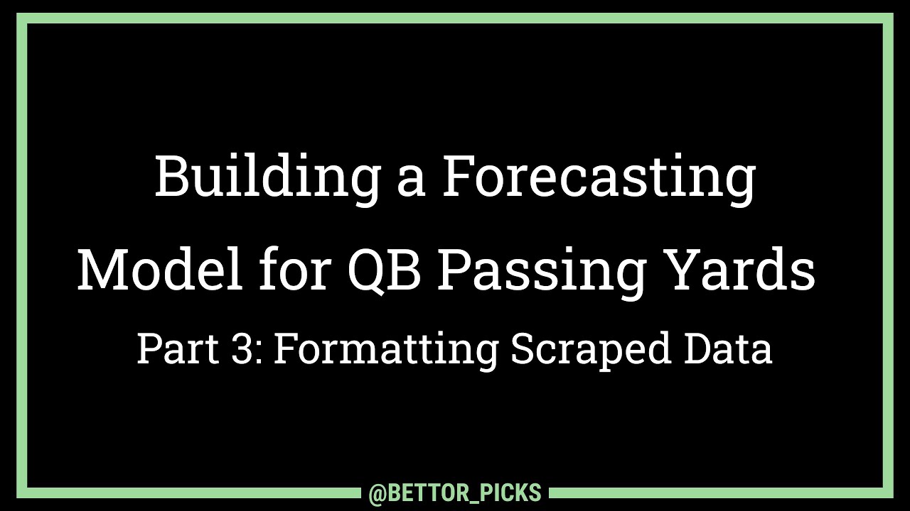 Forecasting NFL Quarterback Passing Yards in Python | Part 3 ...