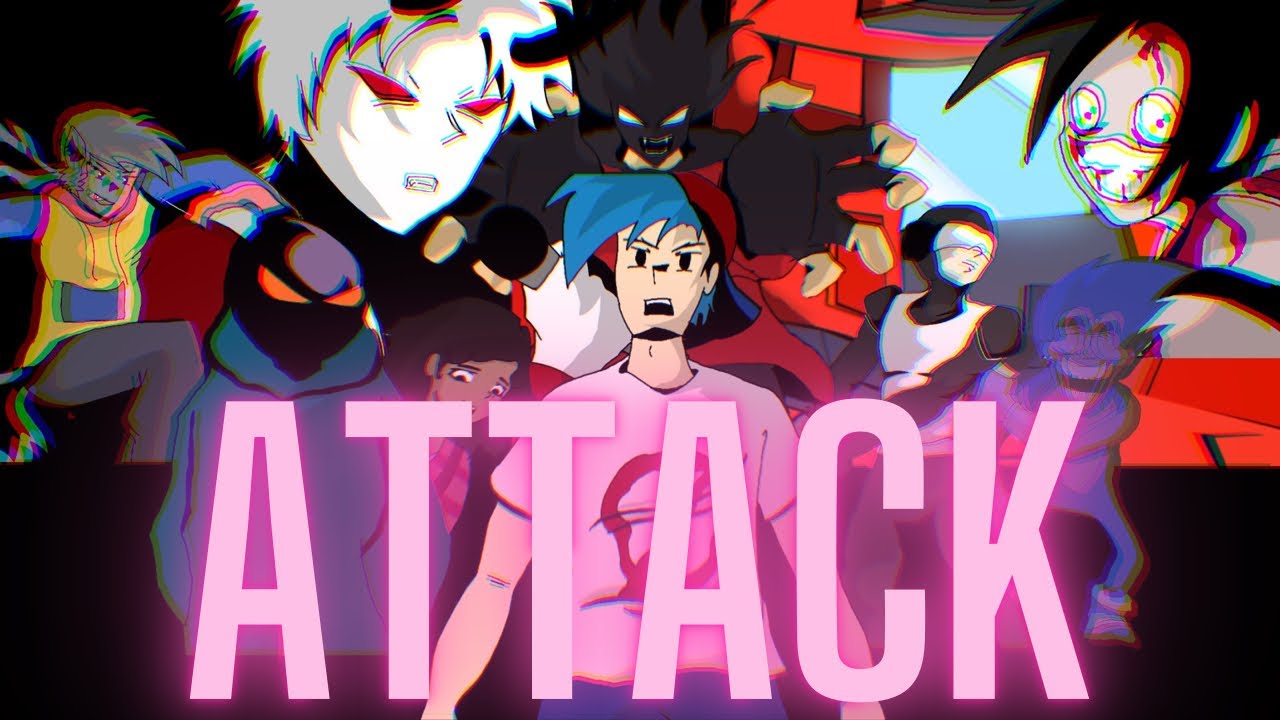 Attack but Every Turn a Different Character Sings (FNF animation) - YouTube