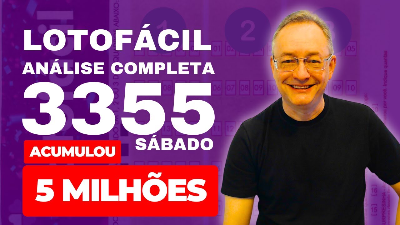 ACUMULOU 5 MILHÕES - Dicas e Sugestões Lotofácil 3355 - YouTube