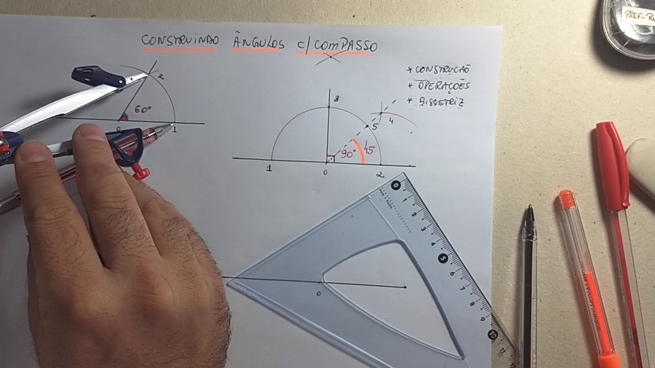 Construindo Ângulos c/ Compasso - YouTube