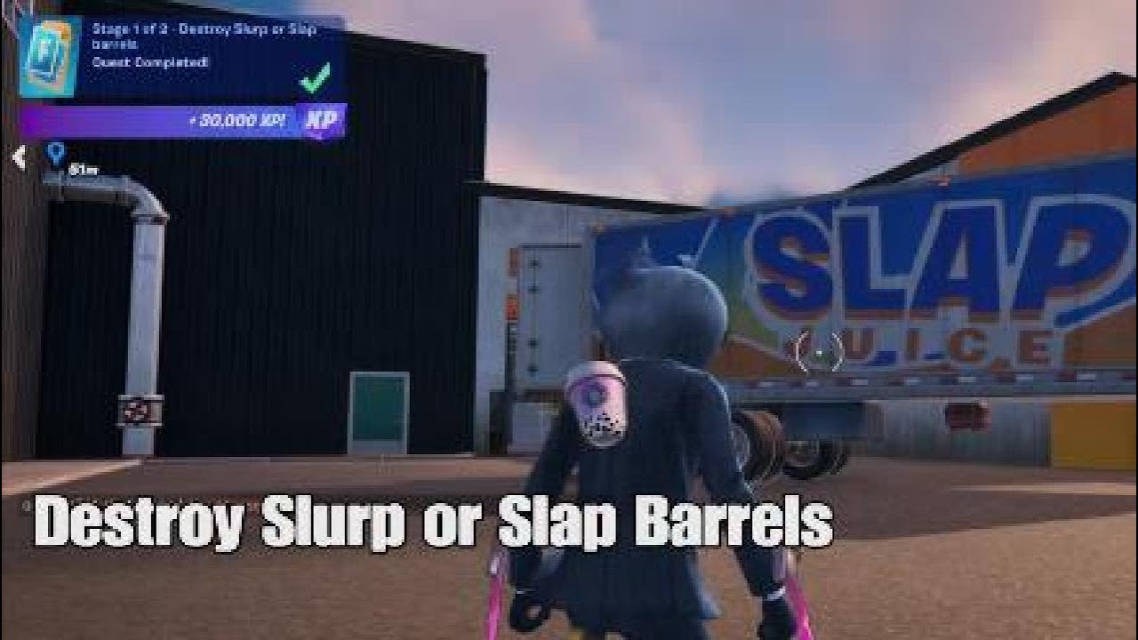 Destroy Slurp or Slap Barrels - Stage 1of 2 - Fortnite Week 2 Weekly ...