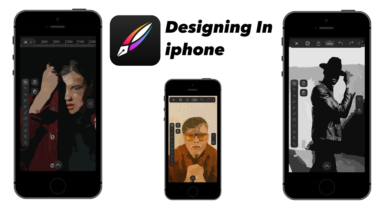 How to create Vector art in iphone | draing in iphone - YouTube