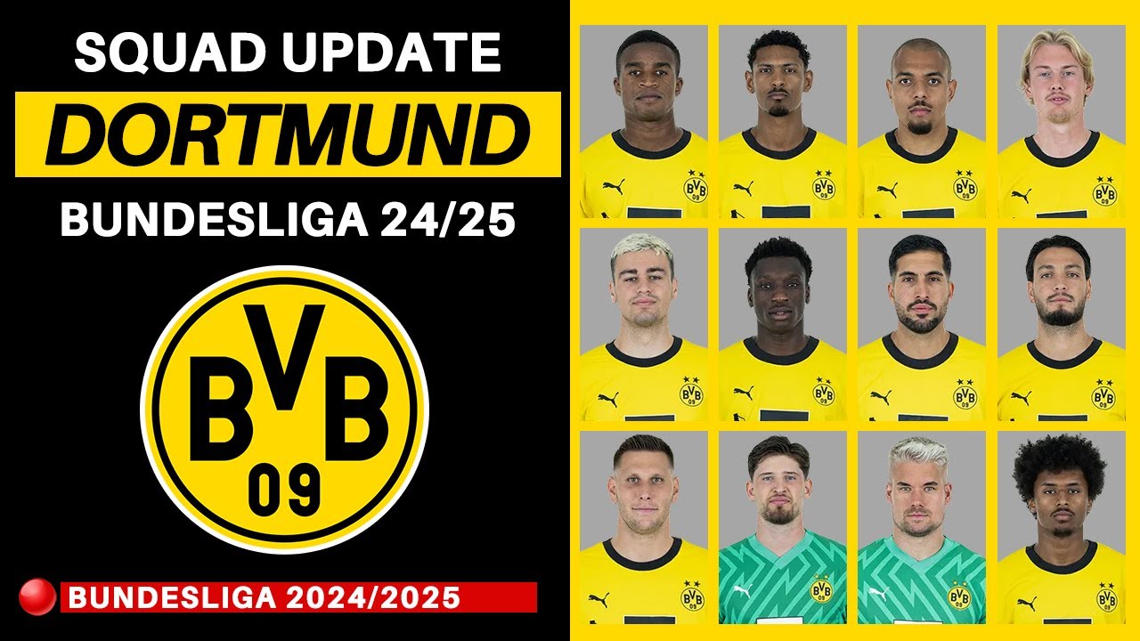 BORUSSIA DORTMUND OFFICIAL SQUADS SUMMER TRANSFER | DORTMUND SQUAD ...