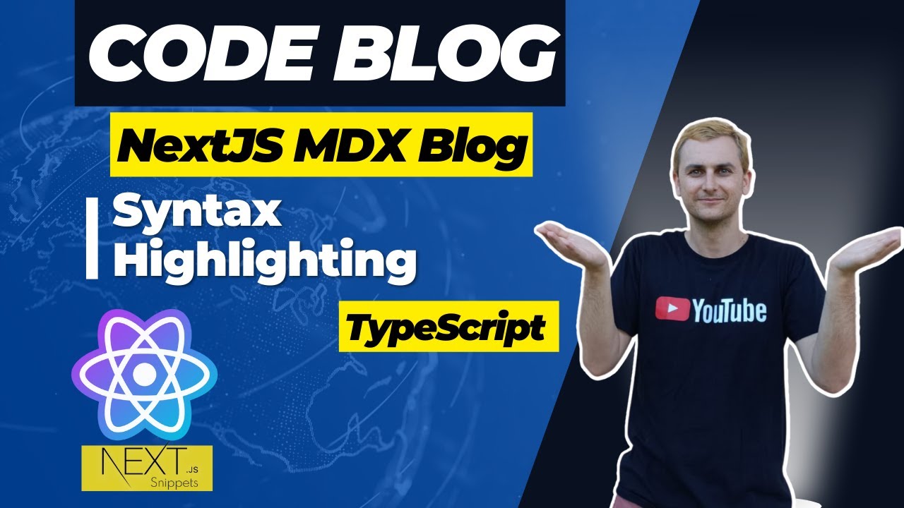 Nextjs Mdx Blog With Syntax Highlighting And Typescript Youtube