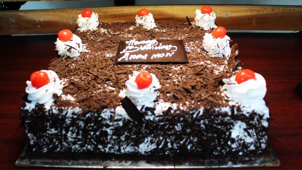 Black Forest Square Shape Cake Making Video |Bakery Style Black Forest ...