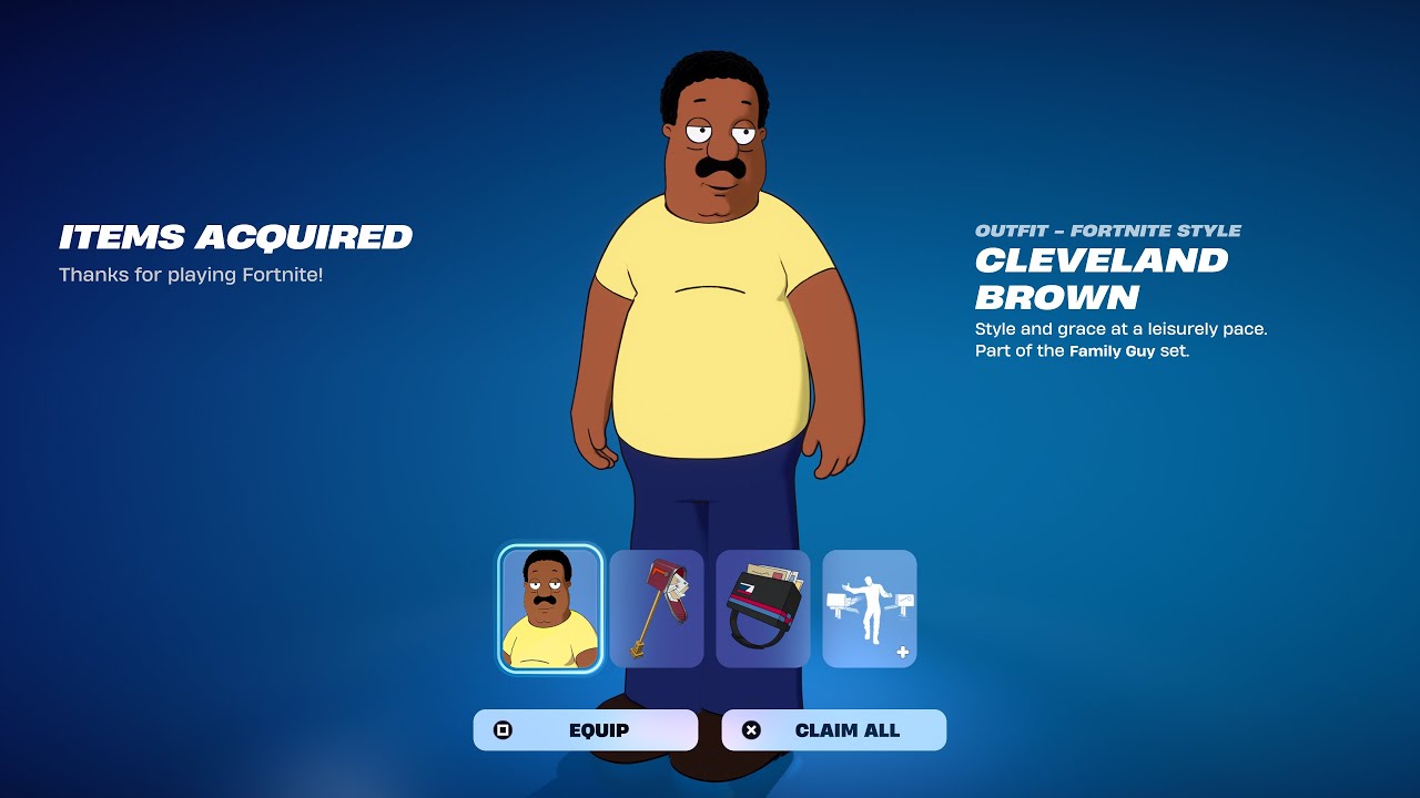 How To Get Cleveland Brown Skin For FREE! (Fortnite) - YouTube