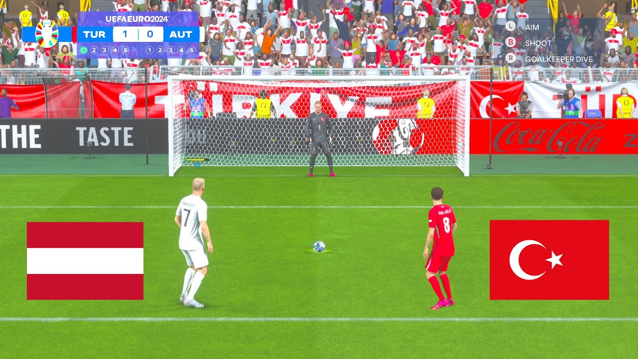 TURKEY vs AUSTRIA - EURO 2024 Round of 16 | Penaltyshootout | FC24 ...