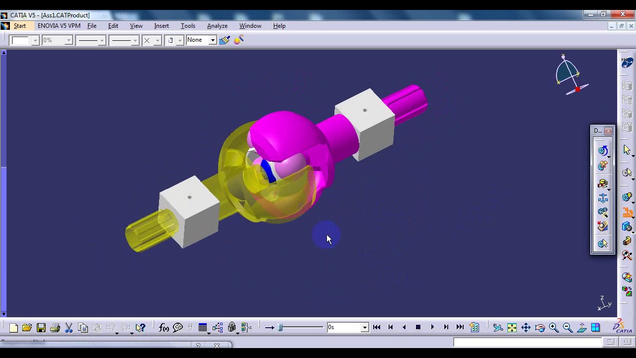 Weiss Joint simulation in Catia V5 - YouTube