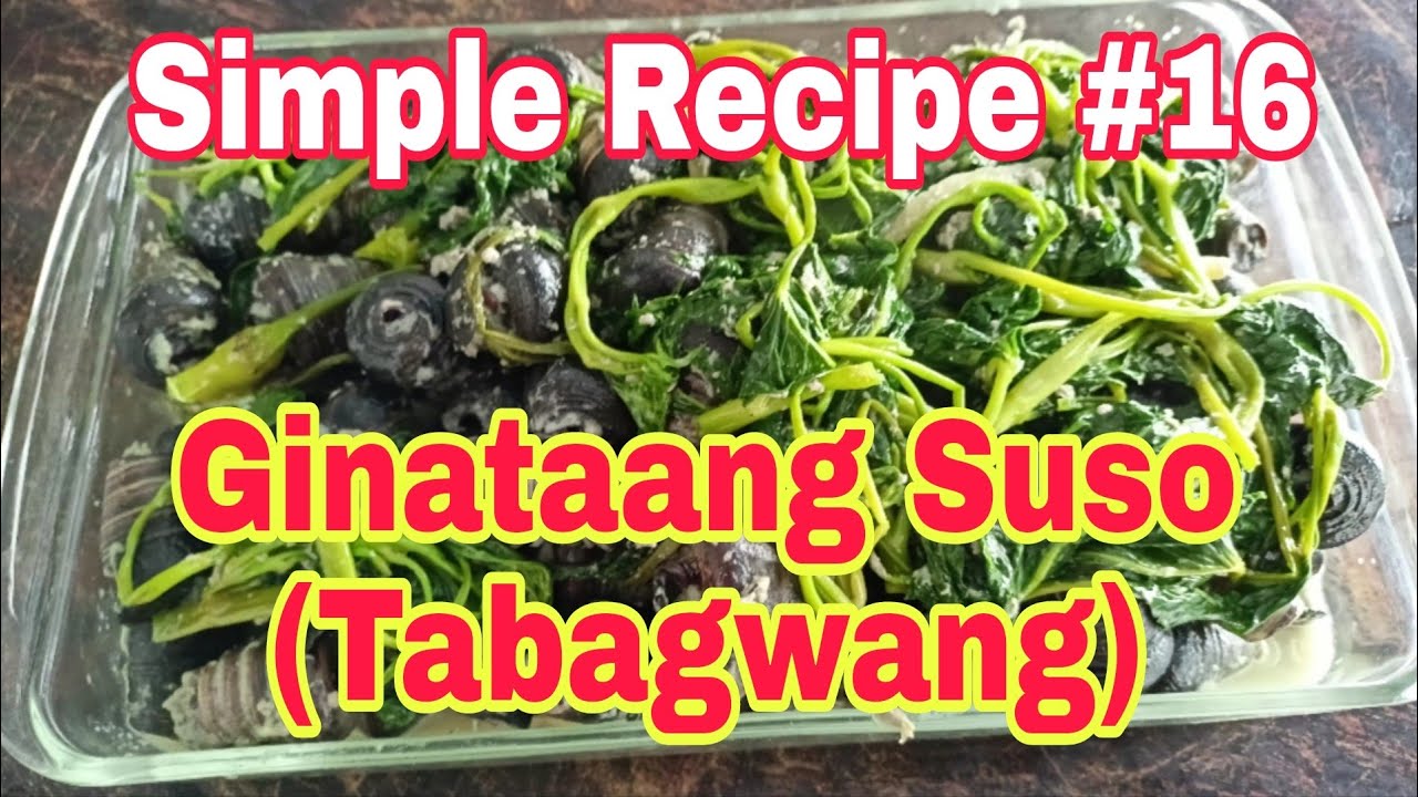 Simple Recipe #16 Ginataang Suso (Tabagwang) - YouTube