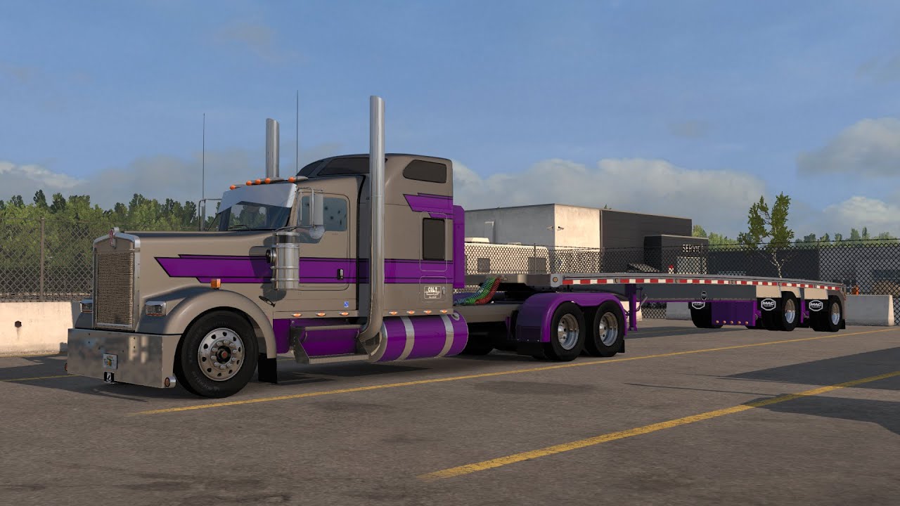 American Truck Simulator Jon Ruda W900L, Dro Modding's Mac flatbed I ...