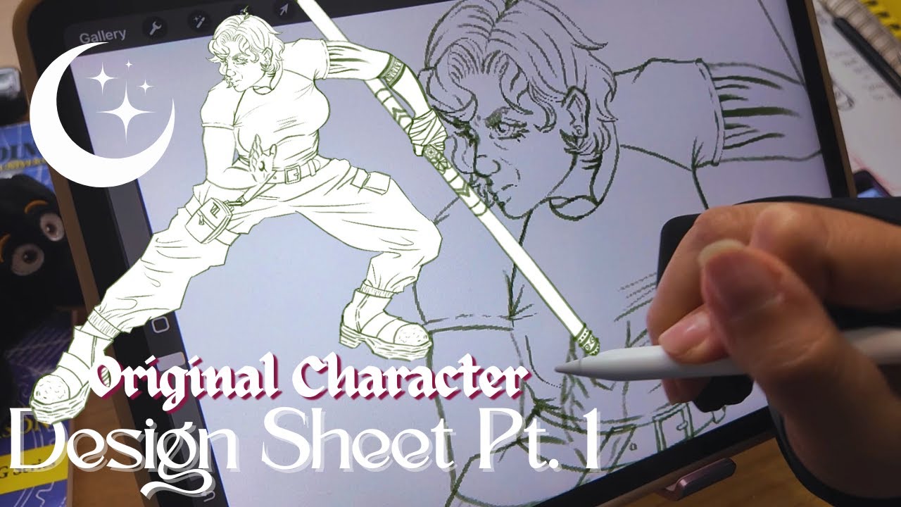 Creating a Character Design Sheet (Selene) Part 1 - YouTube