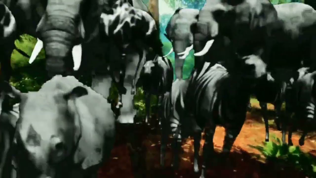 animal stampede in forest /Elephant Stampede / animals stampede ...