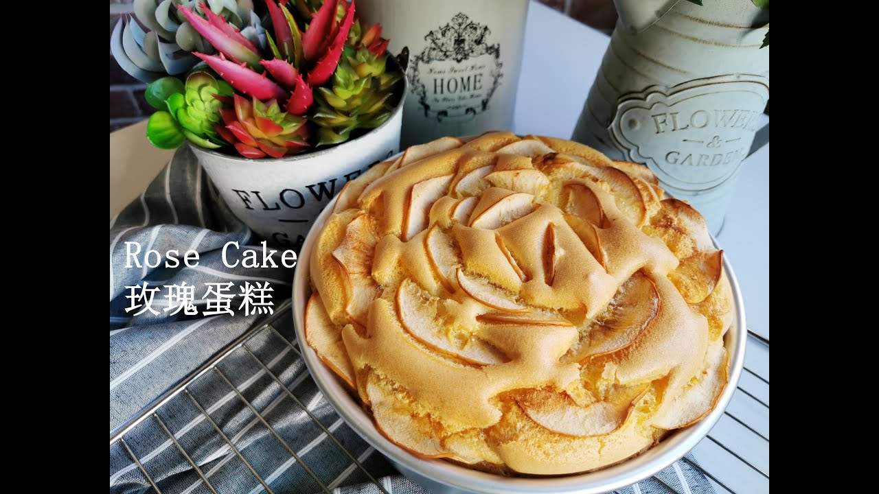 Mother's Day Cake (Not So Sweet) | Rose Cake | Chiffon Cake Recipe ...